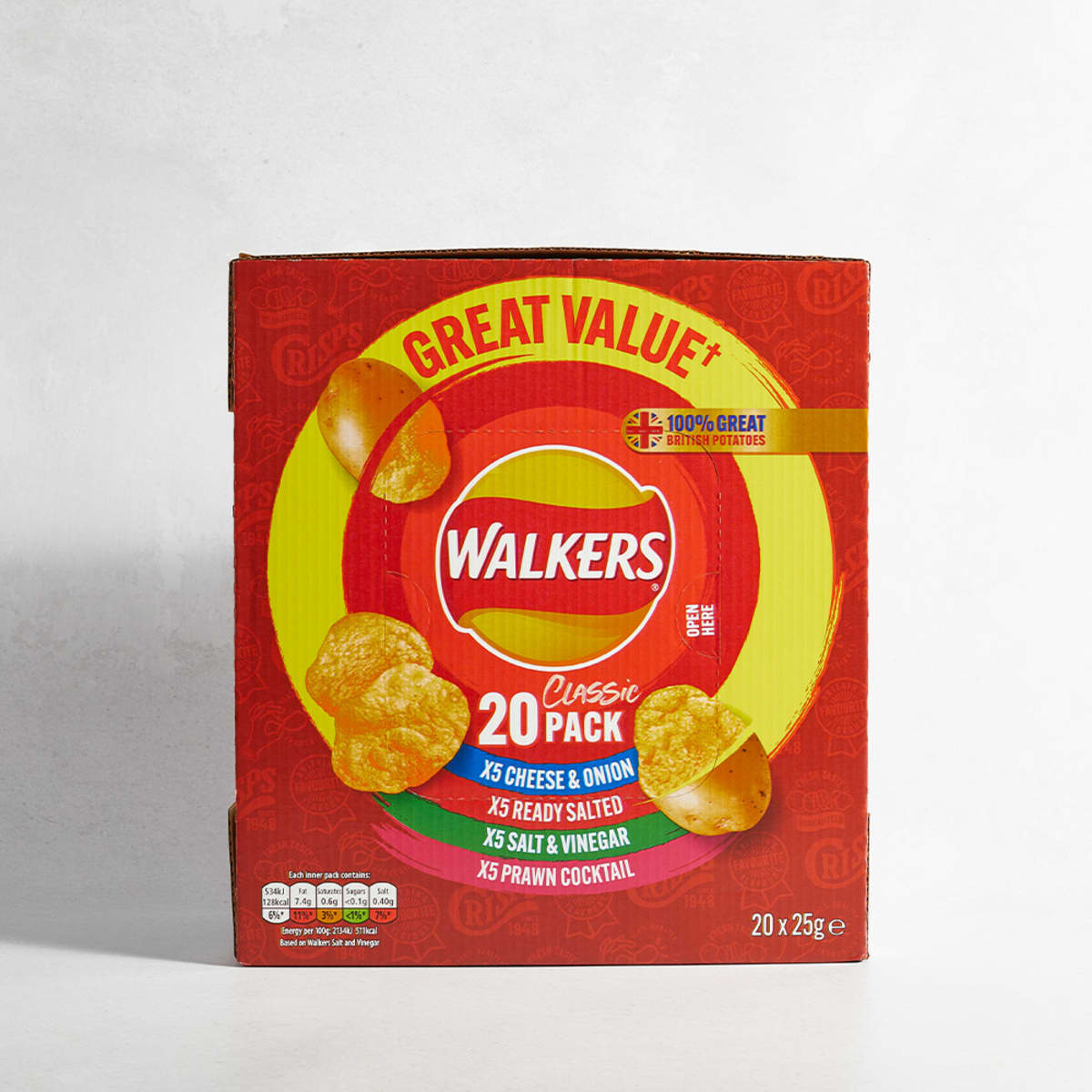 Walkers Classic Variety Crisps Box | Savoury Snacks | Milk & More