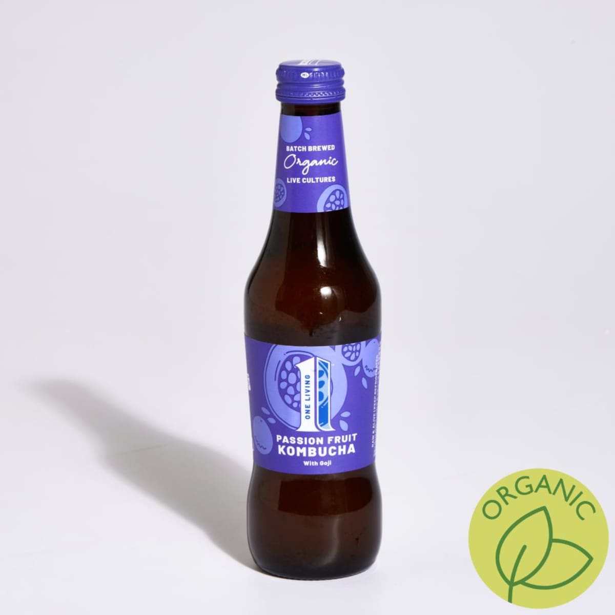 One Living Organic Passionfruit Kombucha with Goji | Drinks | Milk & More